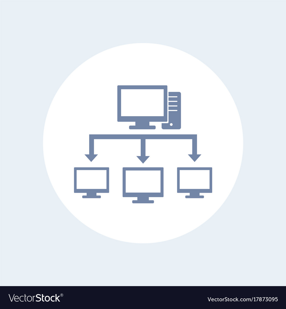 Computer network icon Royalty Free Vector Image