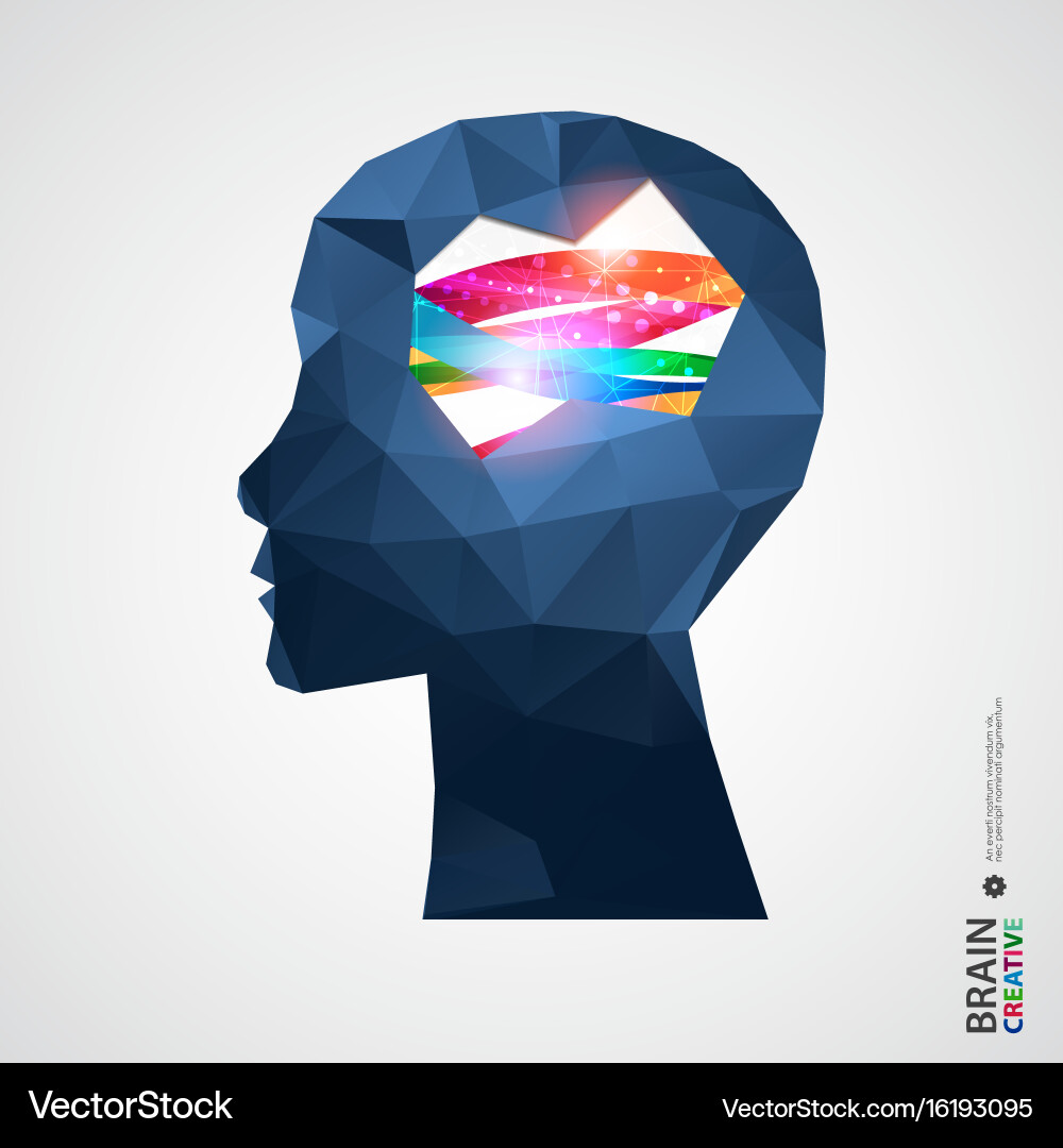 Creative concept of the human head Royalty Free Vector Image