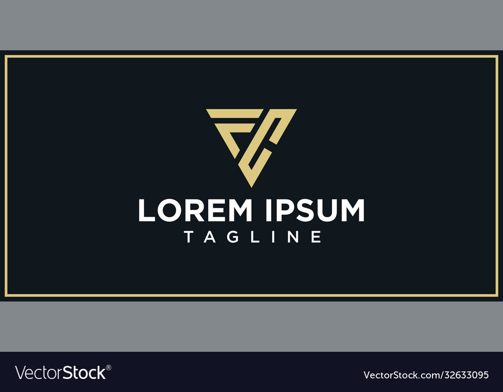 Fc triangle logo Royalty Free Vector Image - VectorStock