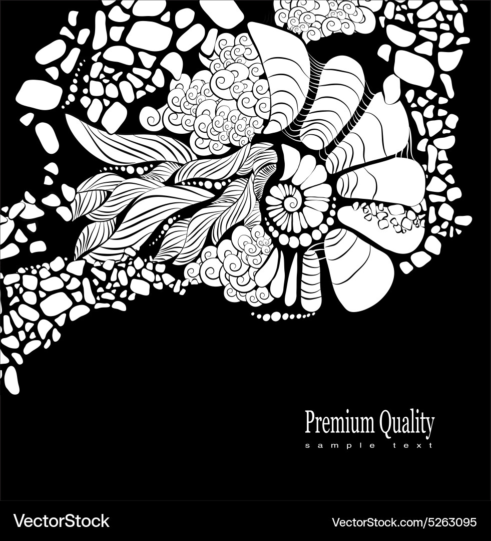 Floral abstract background design template Vector Image