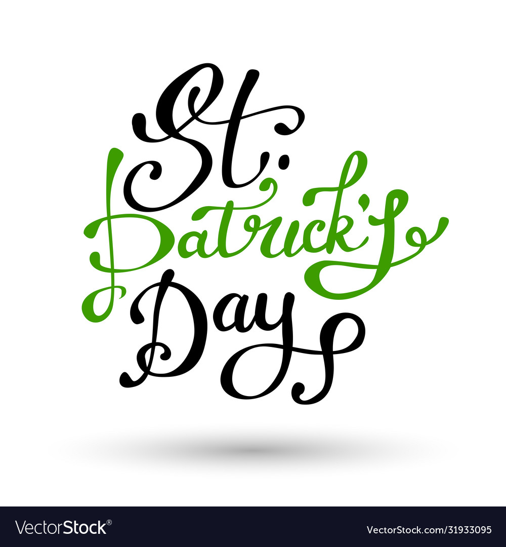 Happy Saint Patricks Day Logotypestpatricks Vector Image