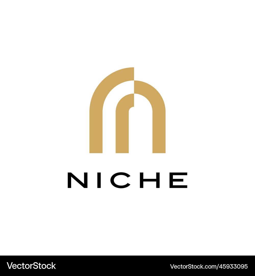 Niche door house window shape logo icon Royalty Free Vector