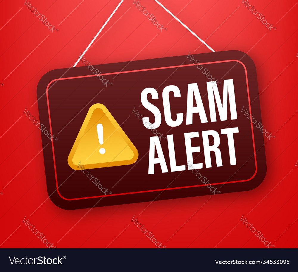 Scam alert hacker attack and web security Vector Image