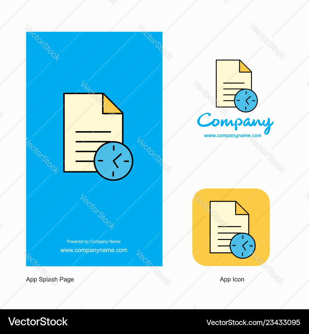 Task on time company logo app icon and splash Vector Image