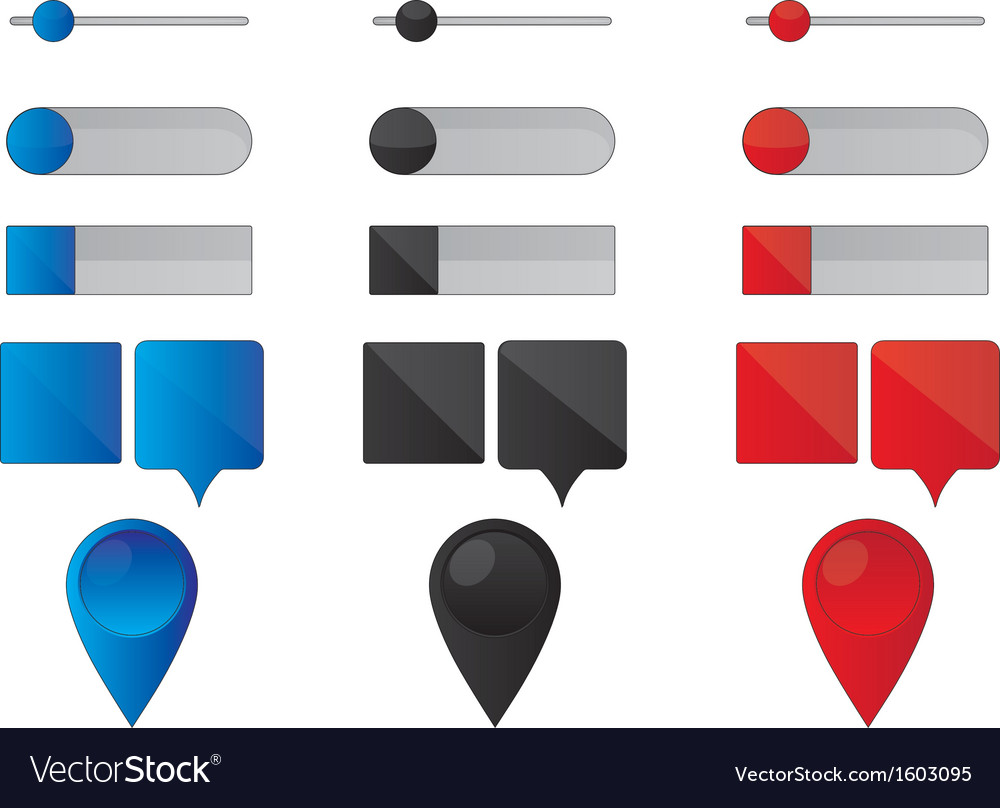 Web buttons and pointers Royalty Free Vector Image