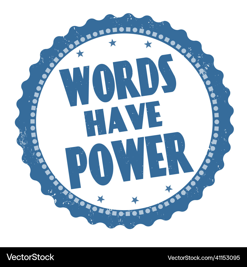 Words have power grunge rubber stamp Royalty Free Vector