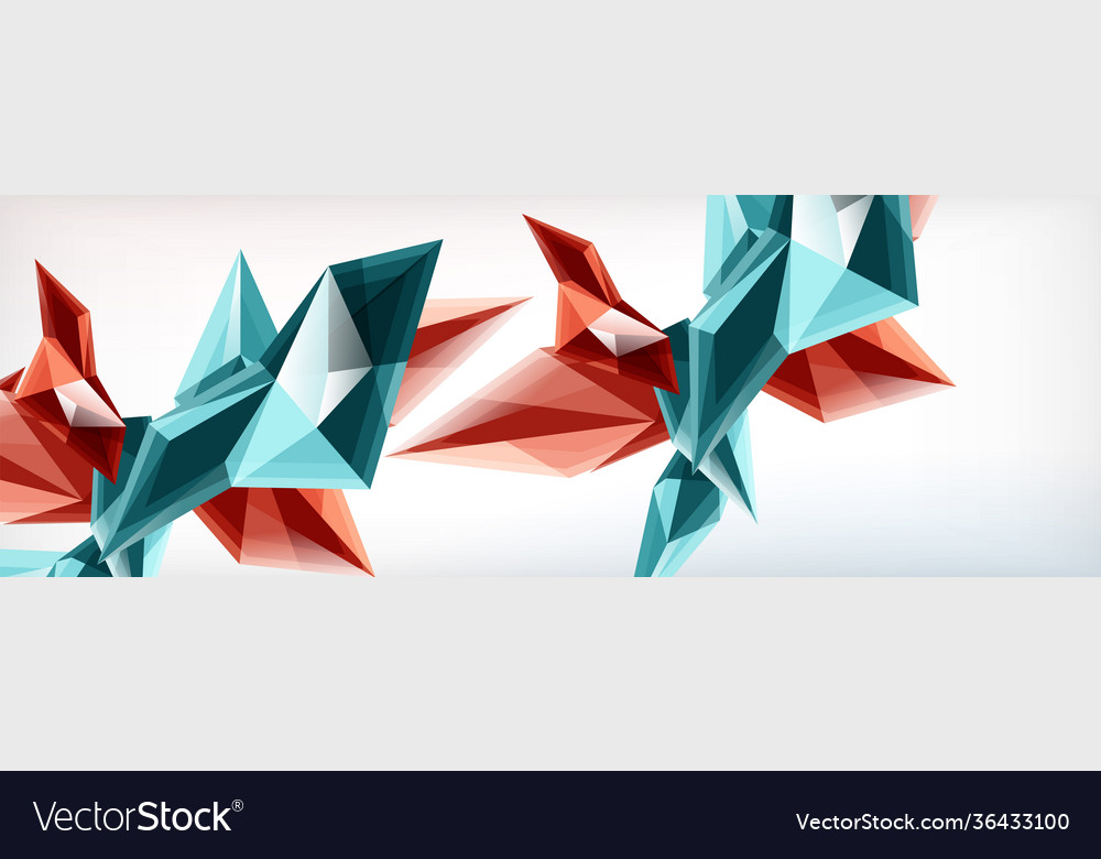 3d triangles and pyramids abstract Royalty Free Vector Image