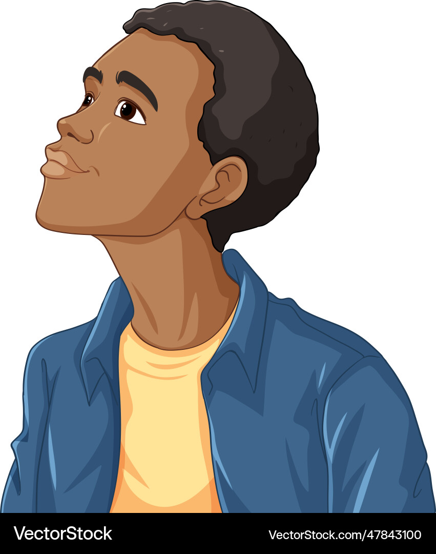 African man cartoon character Royalty Free Vector Image