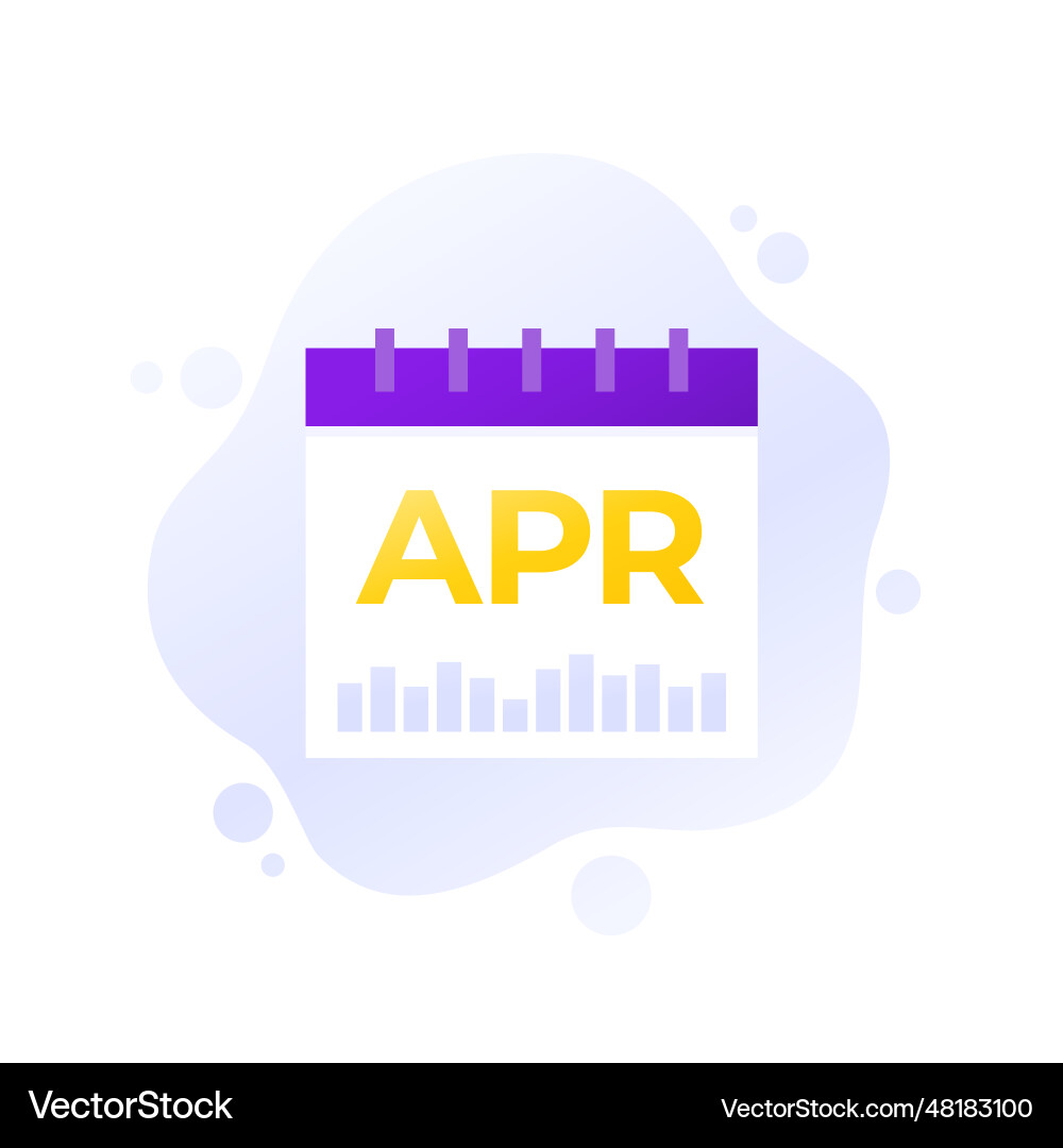 Apr annual percentage rate icon Royalty Free Vector Image