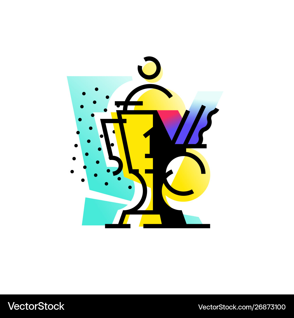 Awards for achievements icon gold cup Royalty Free Vector