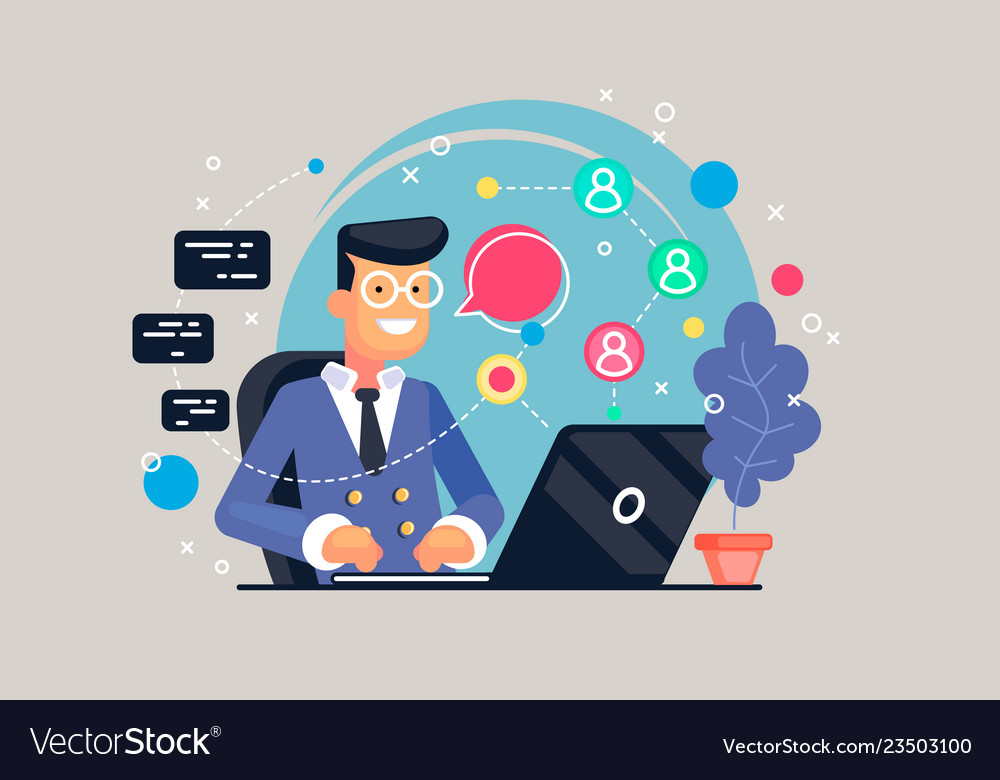 Code concept of student using laptops Royalty Free Vector