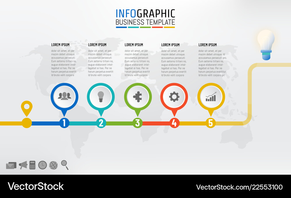 Company timeline infographic template design with Vector Image