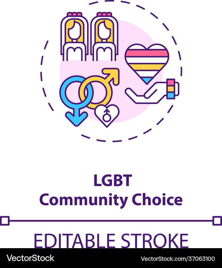 Lgbt community choice concept icon Royalty Free Vector Image