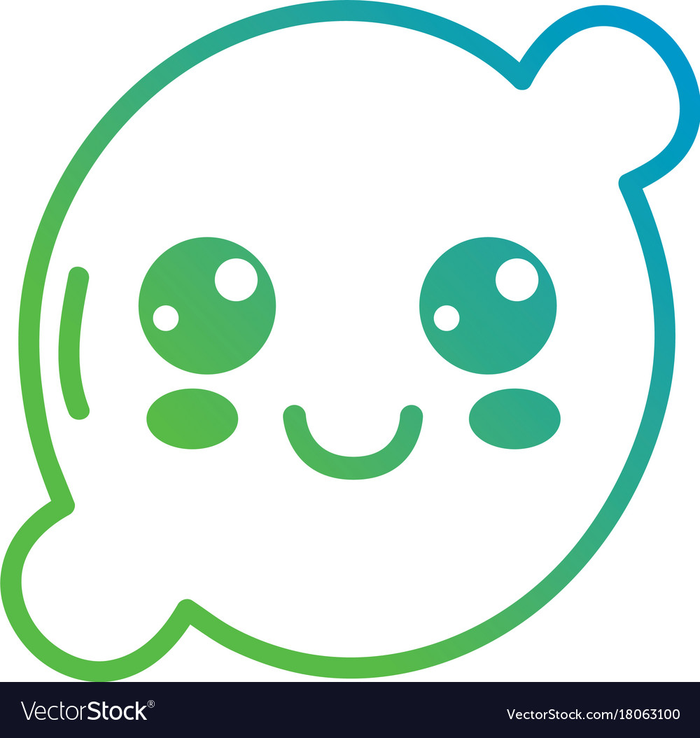 Line kawaii cute happy lemon fruit Royalty Free Vector Image
