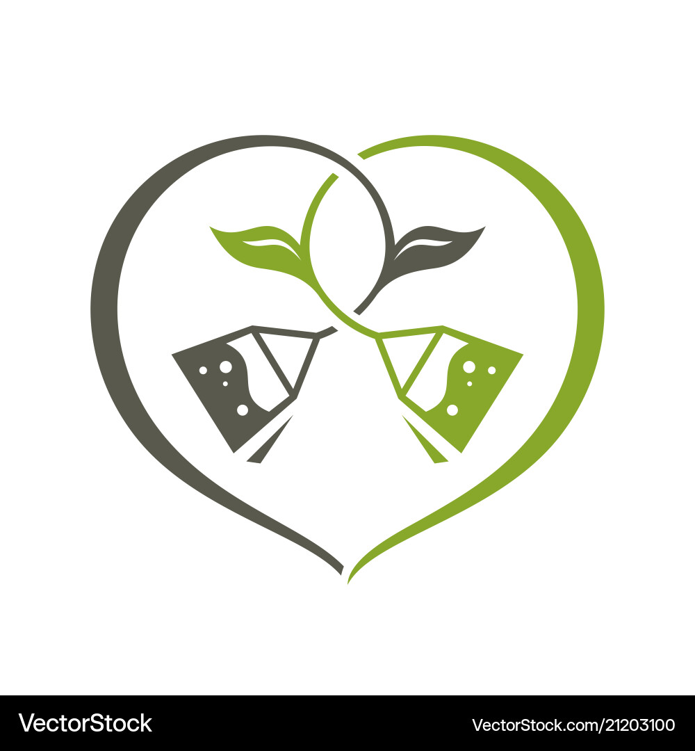 Love green tea sign Royalty Free Vector Image - VectorStock