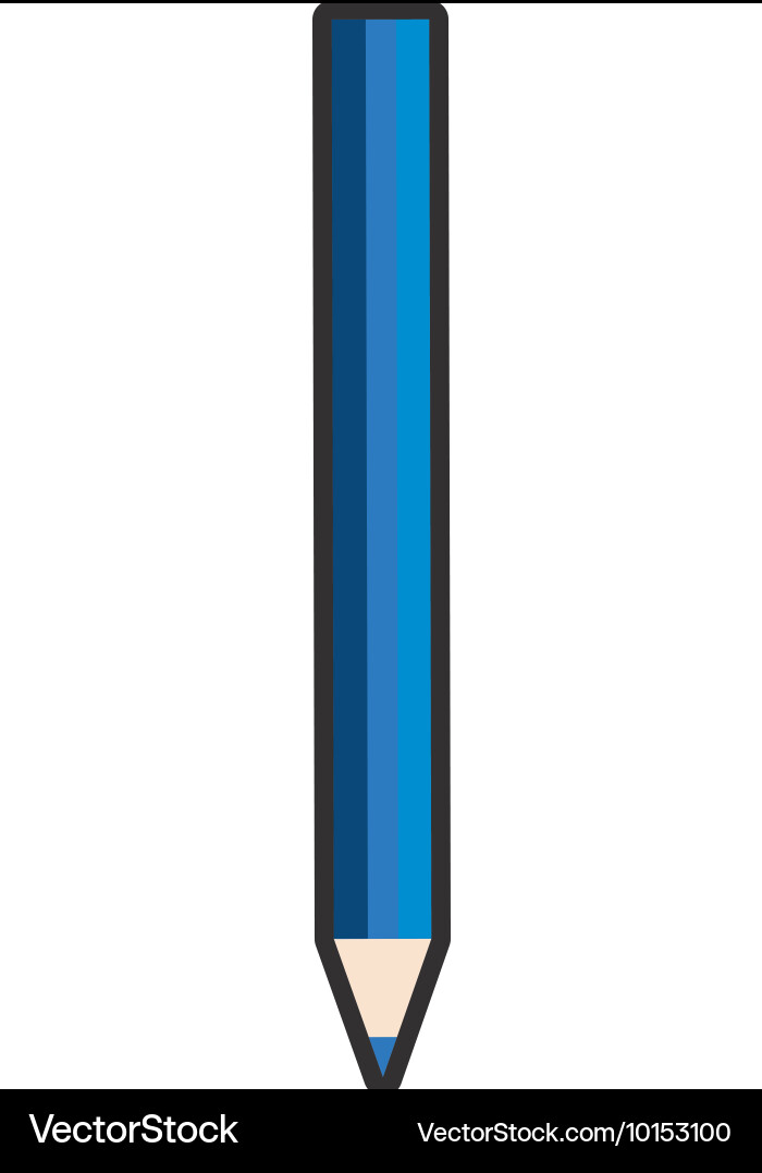 Pencil supply instrument school icon Royalty Free Vector