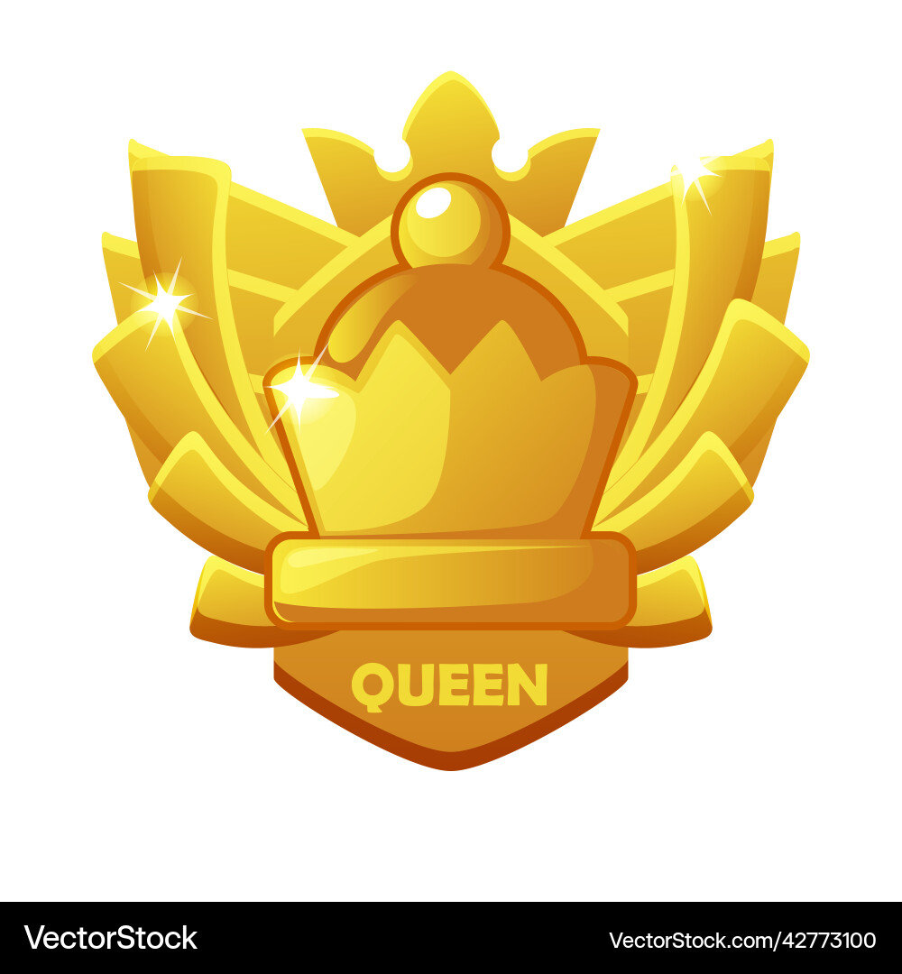 Queen icon chess award symbol for chess strategy Vector Image