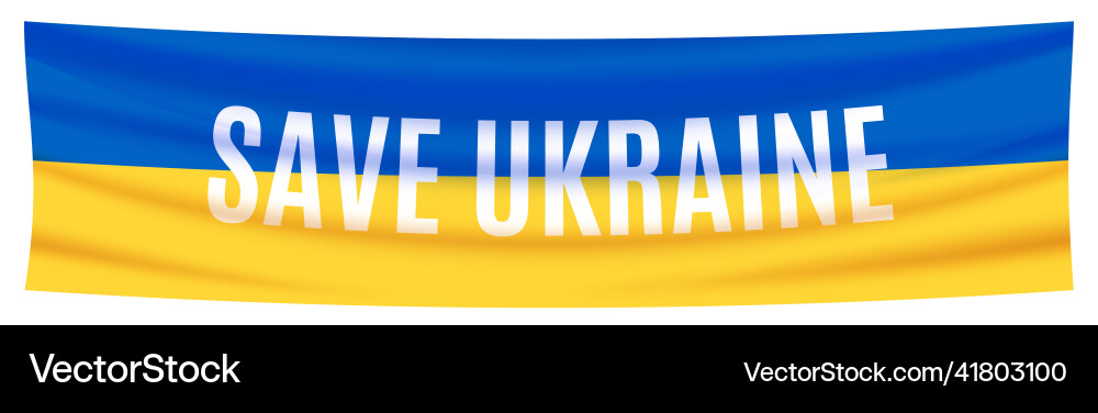 Save ukraine flag peace russia design Royalty Free Vector