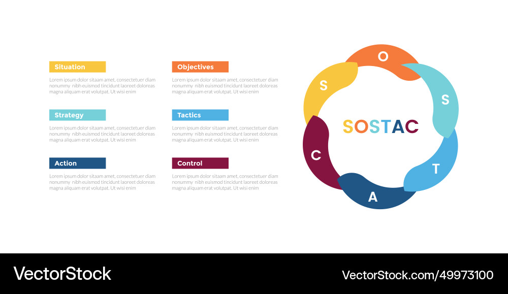 Sostac marketing planning infographics template Vector Image