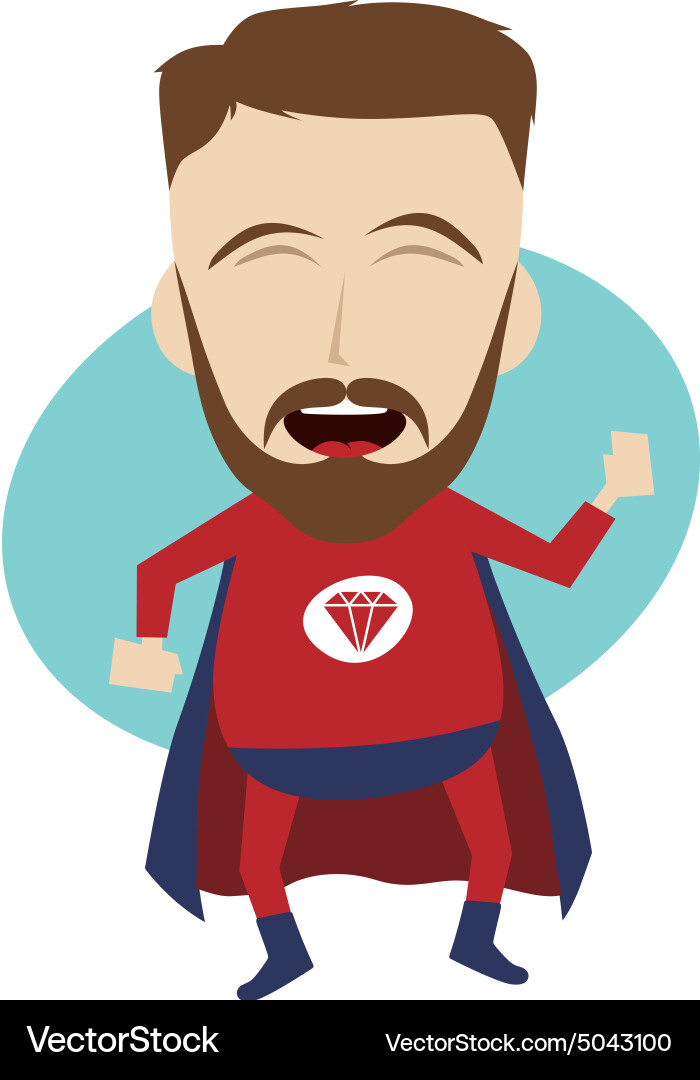 Superhero cartoon Royalty Free Vector Image - VectorStock