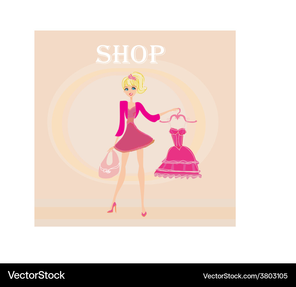 Beautiful women shopping Royalty Free Vector Image