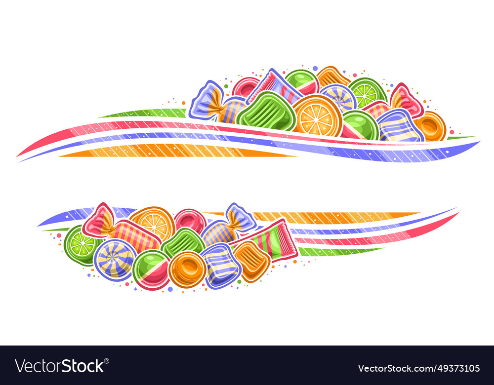 Border for candy store Royalty Free Vector Image