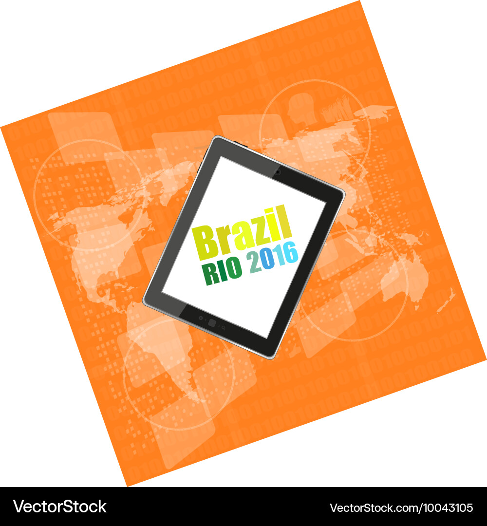 Brazil rio 2016 summer games digital Royalty Free Vector
