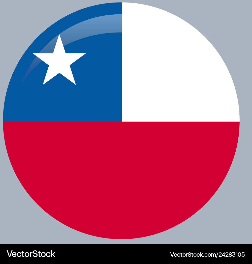 Chile flag official colors and proportion Vector Image
