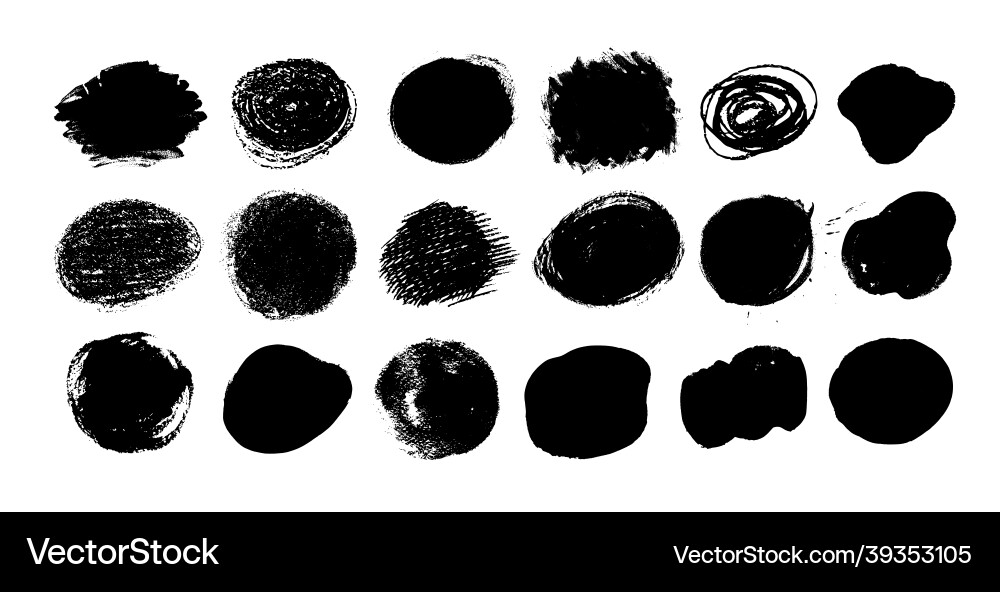 Hatching and blots grunge banners and textures Vector Image