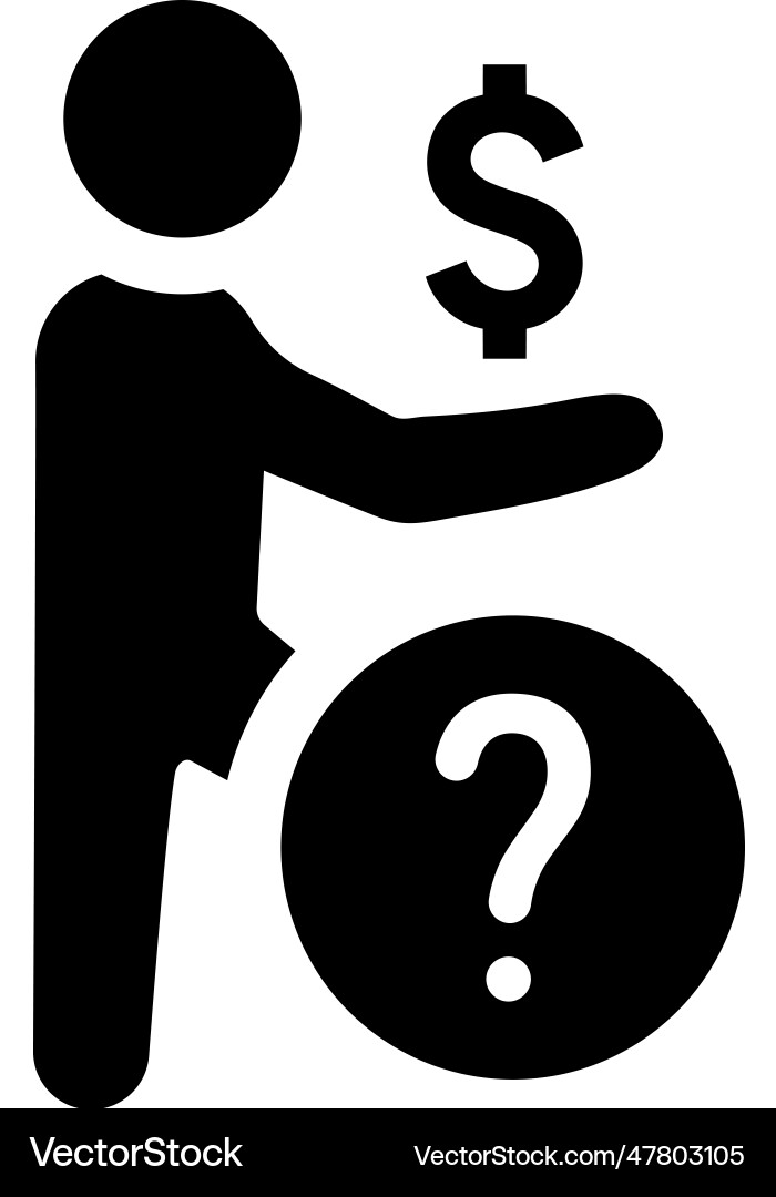 Investment confusion icon Royalty Free Vector Image