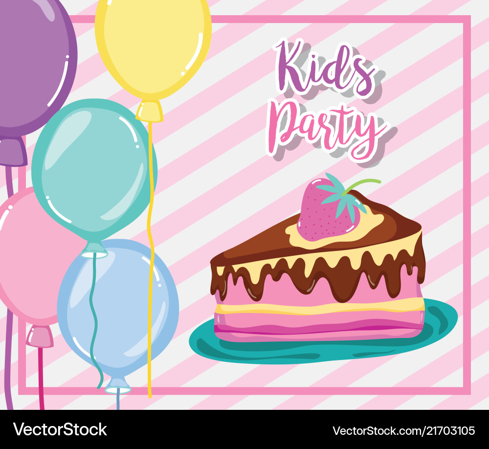 Kids party cartoon Royalty Free Vector Image - VectorStock