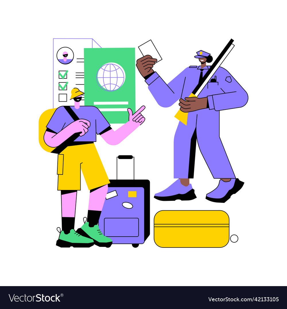 Migration control abstract concept Royalty Free Vector Image