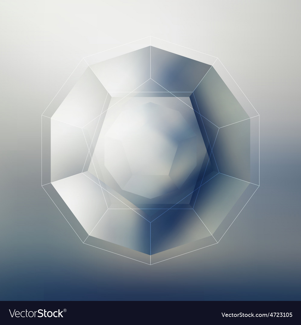 Polygon pattern with the reflection minimalistic Vector Image