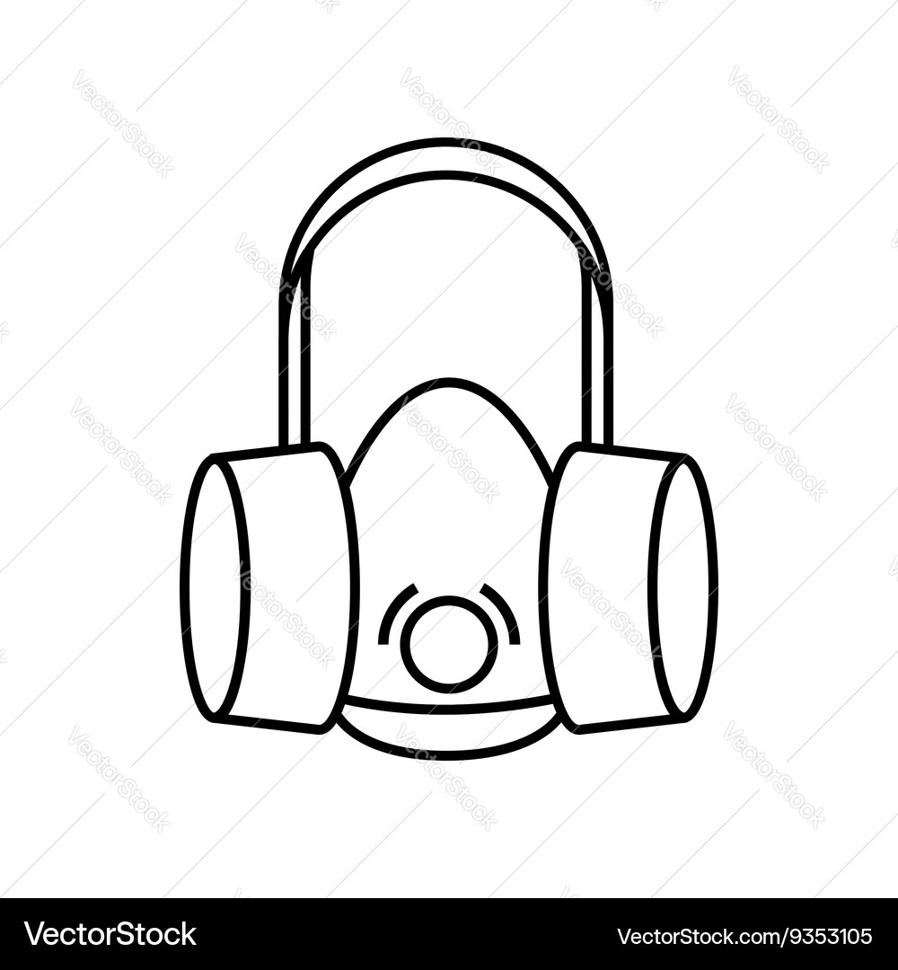 Respirator icon outline style Royalty Free Vector Image
