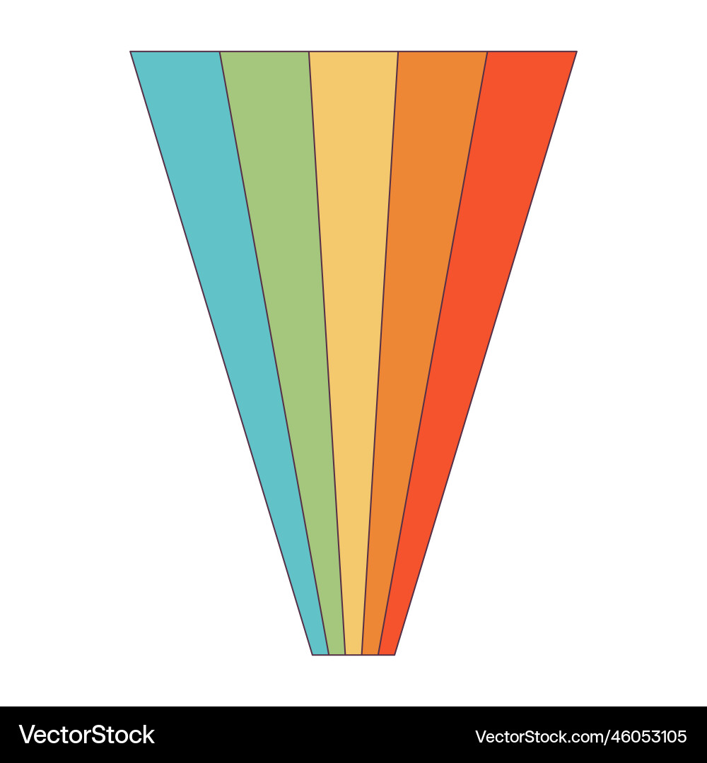 Retro groovy rainbow hipster line psychedelic Vector Image