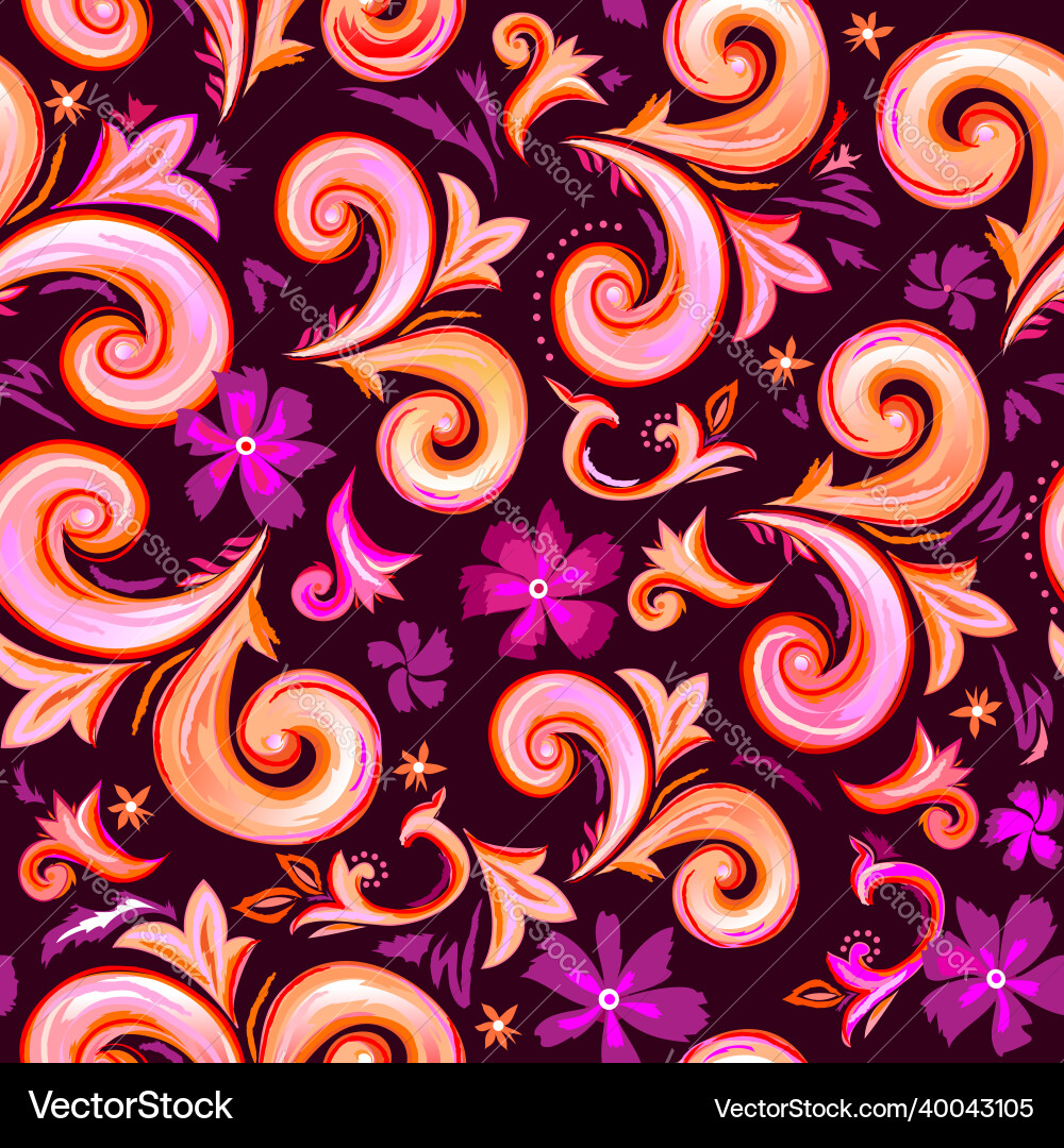 Rich decorated seamless pattern fantastic royal Vector Image