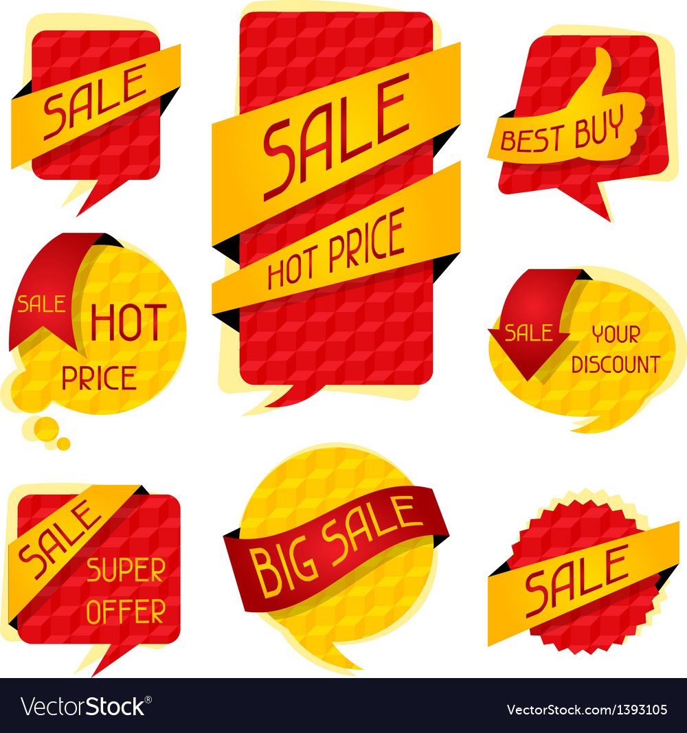 Sale Speech Bubbles And Banners Royalty Free Vector Image