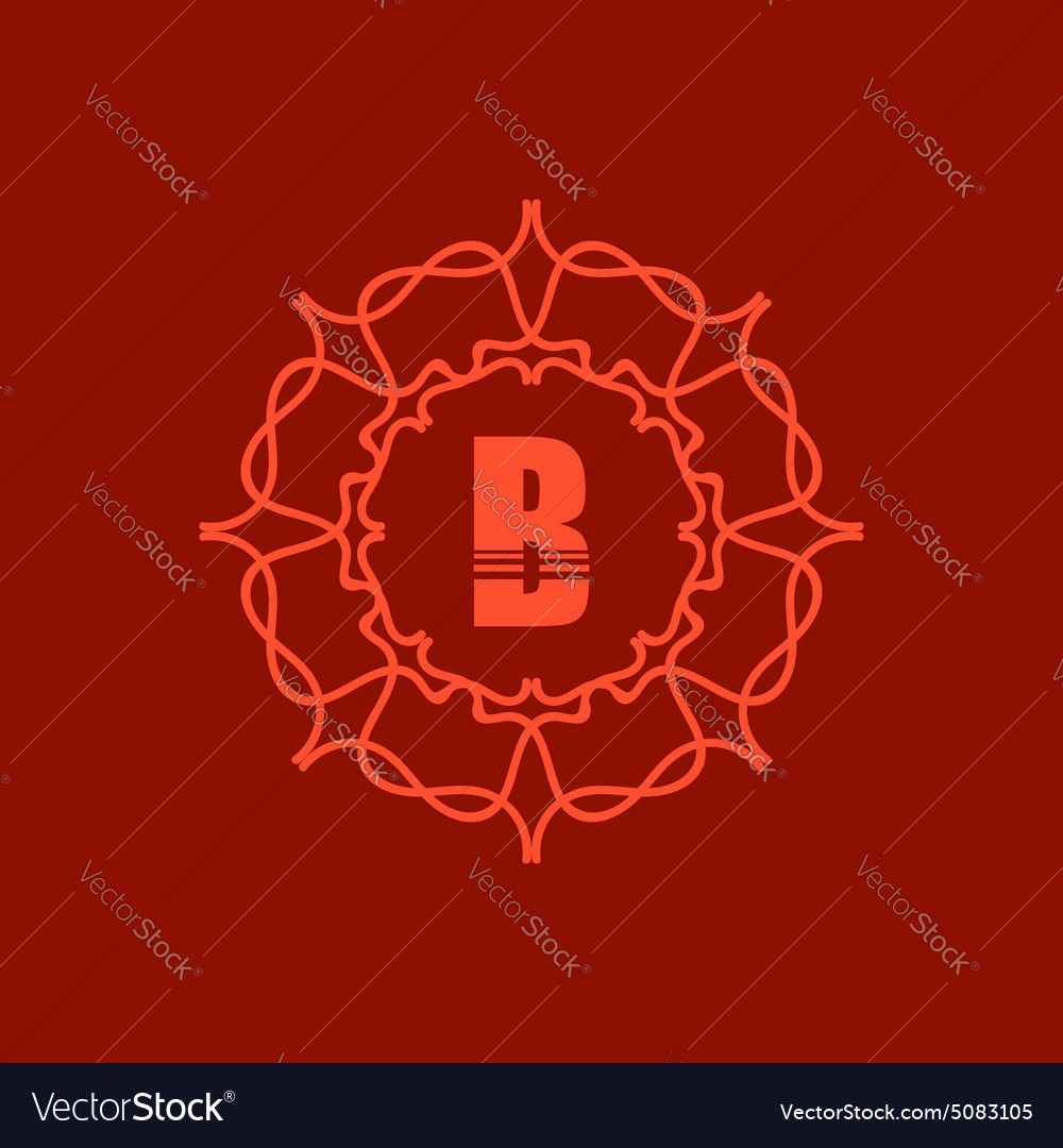 Simple monogram b Royalty Free Vector Image - VectorStock