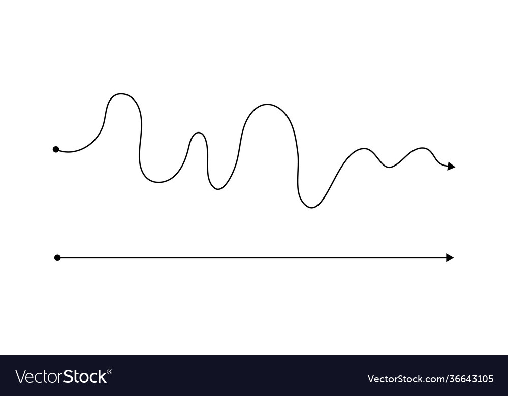 Simple right and complex wrong way Royalty Free Vector Image
