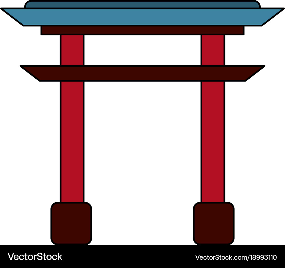 Chinese portal symbol Royalty Free Vector Image