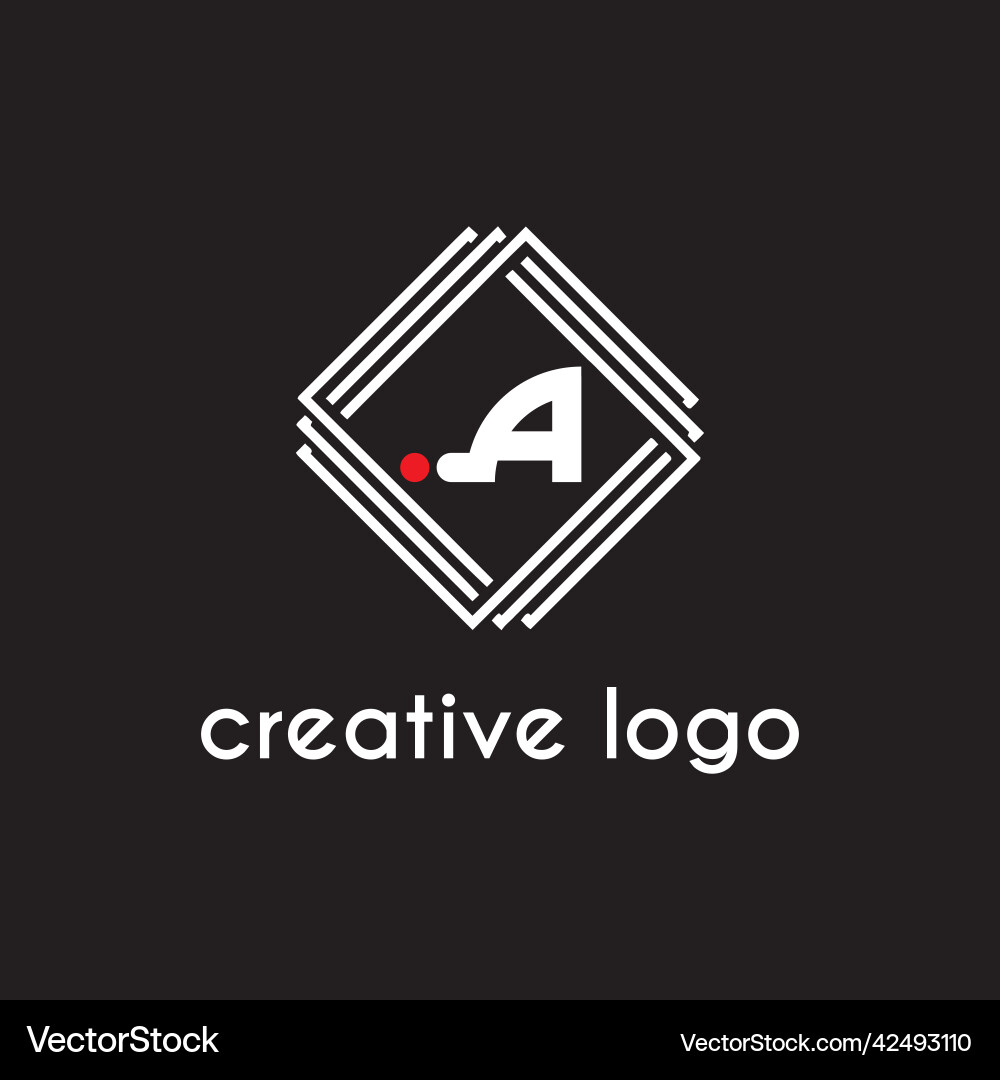 Creative letter a geometric for logo company Vector Image