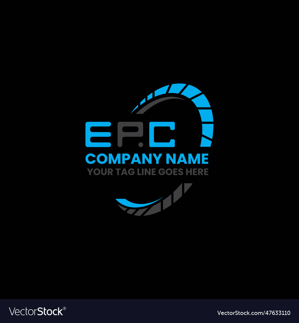 Epc letter logo creative design with graphic Vector Image