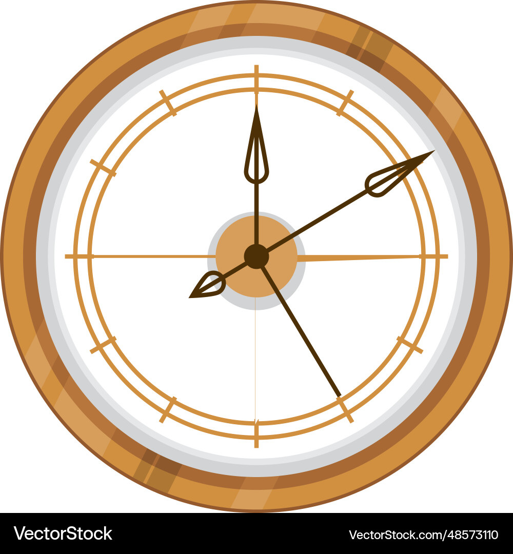 Golden watch isolated icon Royalty Free Vector Image