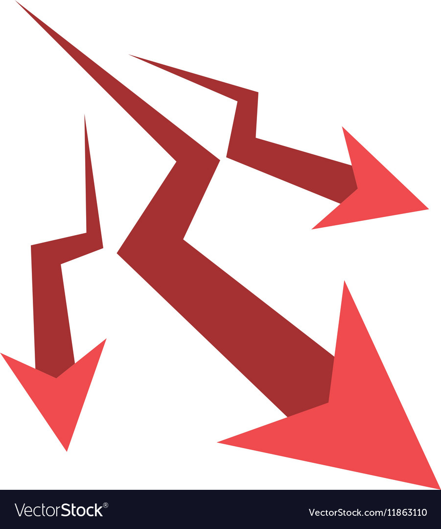 Isolated decrease arrow design Royalty Free Vector Image