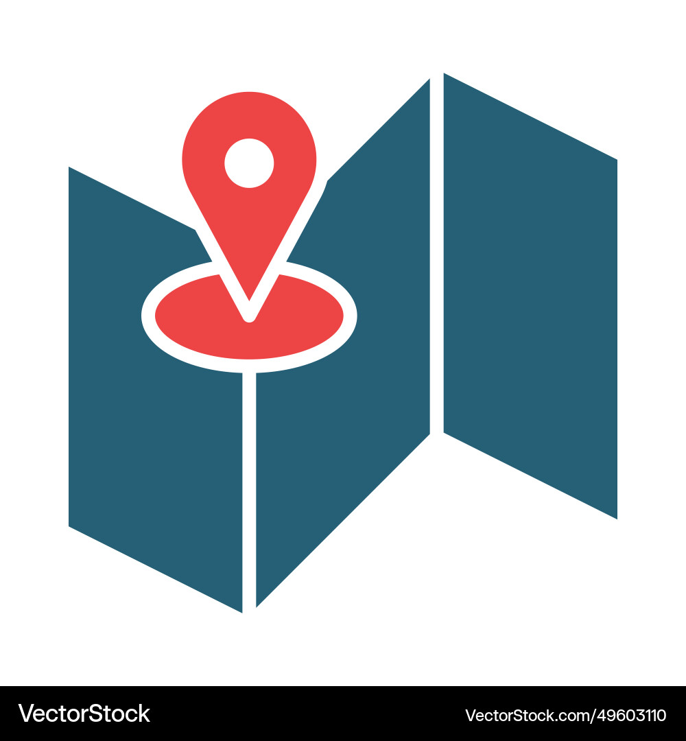 Map glyph two color icons for personal Royalty Free Vector