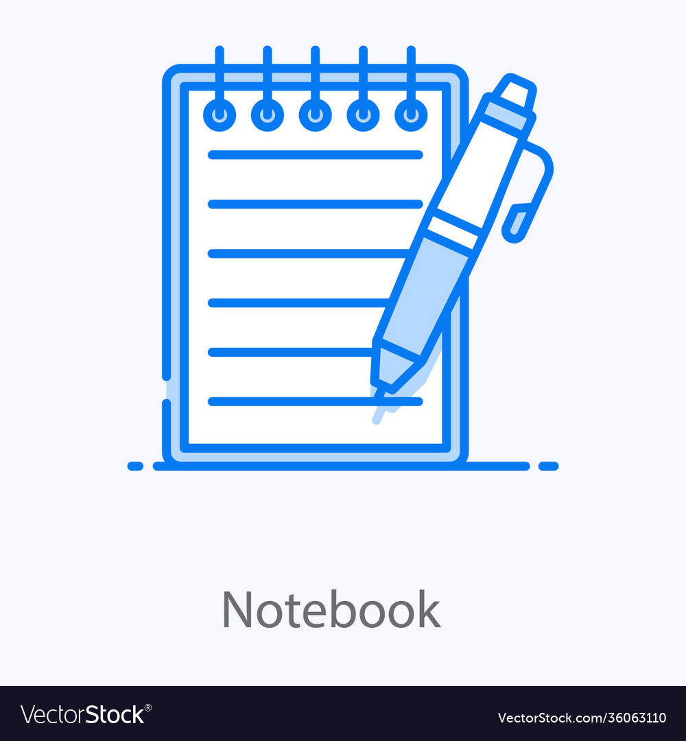 Notebook Royalty Free Vector Image - VectorStock