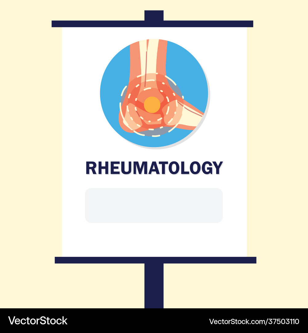 Rheumatology ankle in board Royalty Free Vector Image