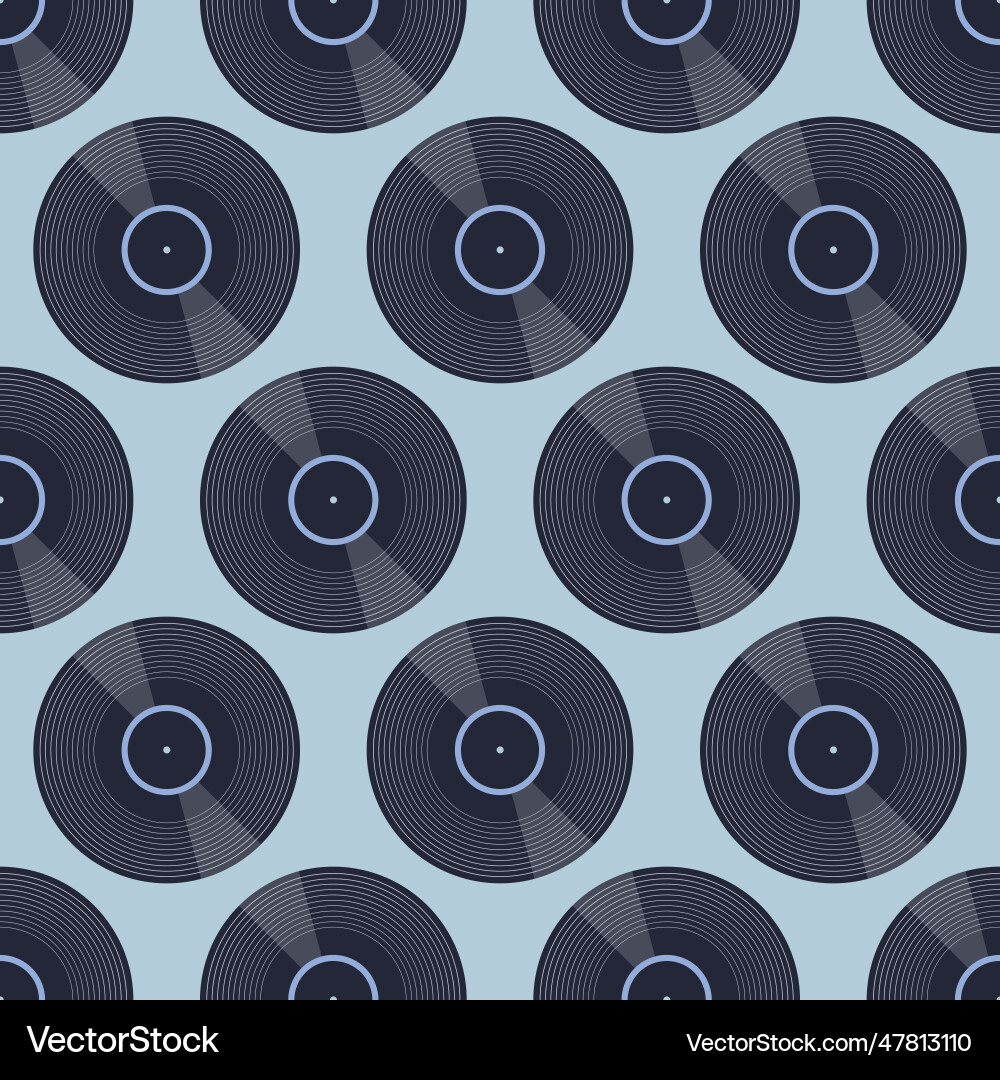 Vinyl records seamless color pattern vinyl Vector Image