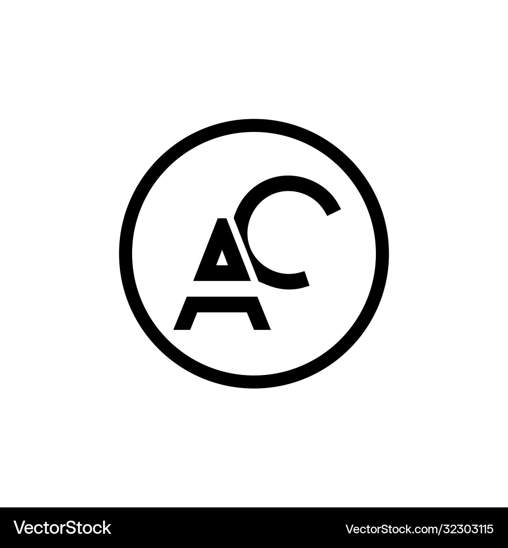 Ac logo design business typography template Vector Image