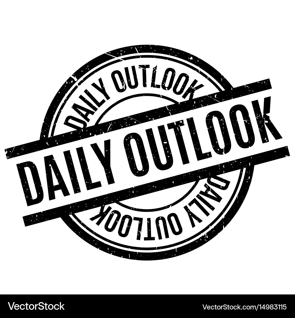 Daily outlook rubber stamp Royalty Free Vector Image